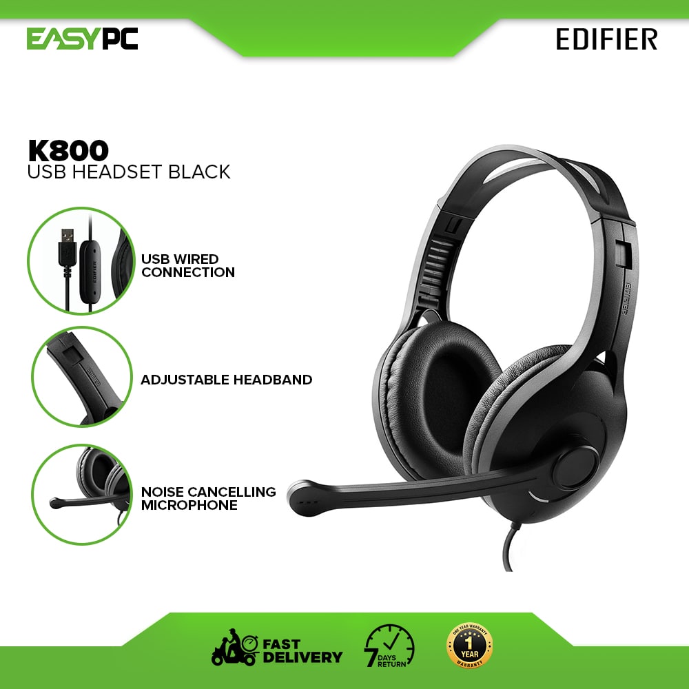 Edifier K800 USB Headset Black – EasyPC