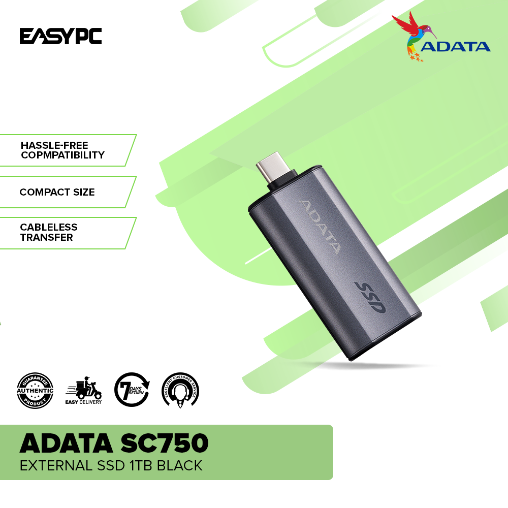 Adata SC750 External SSD 1TB Black – EasyPC