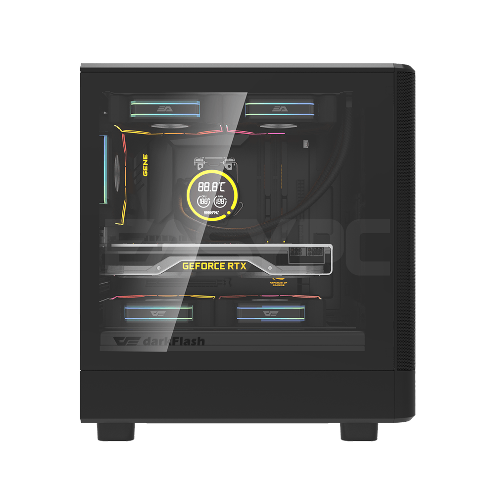 DarkFlash DB330M Mesh Micro ATX Tempred Glass Side Gaming PC Case Blac – EasyPC