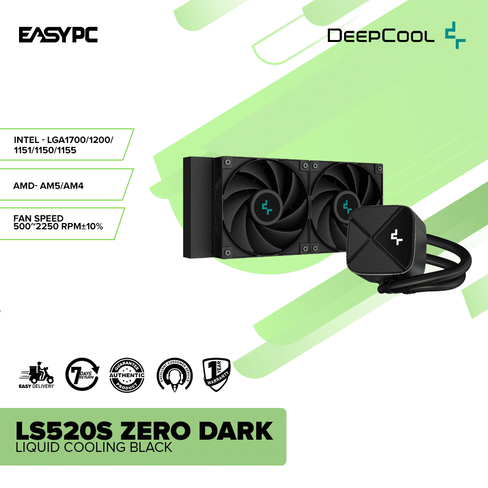 Deepcool LS520S Zero Dark Liquid Cooling Black – EasyPC