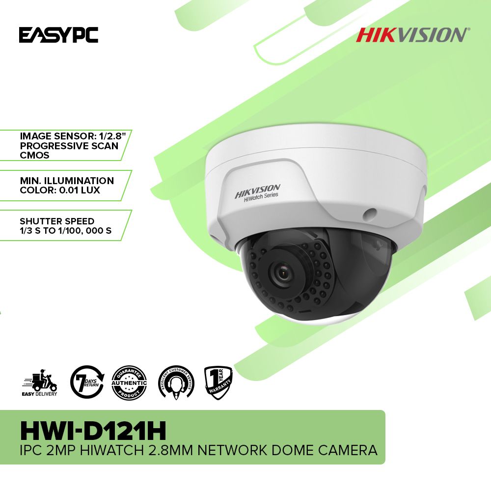 Hikvision HWI-D121H IPC 2MP HiWatch 2.8MM Network DOME Camera – EasyPC