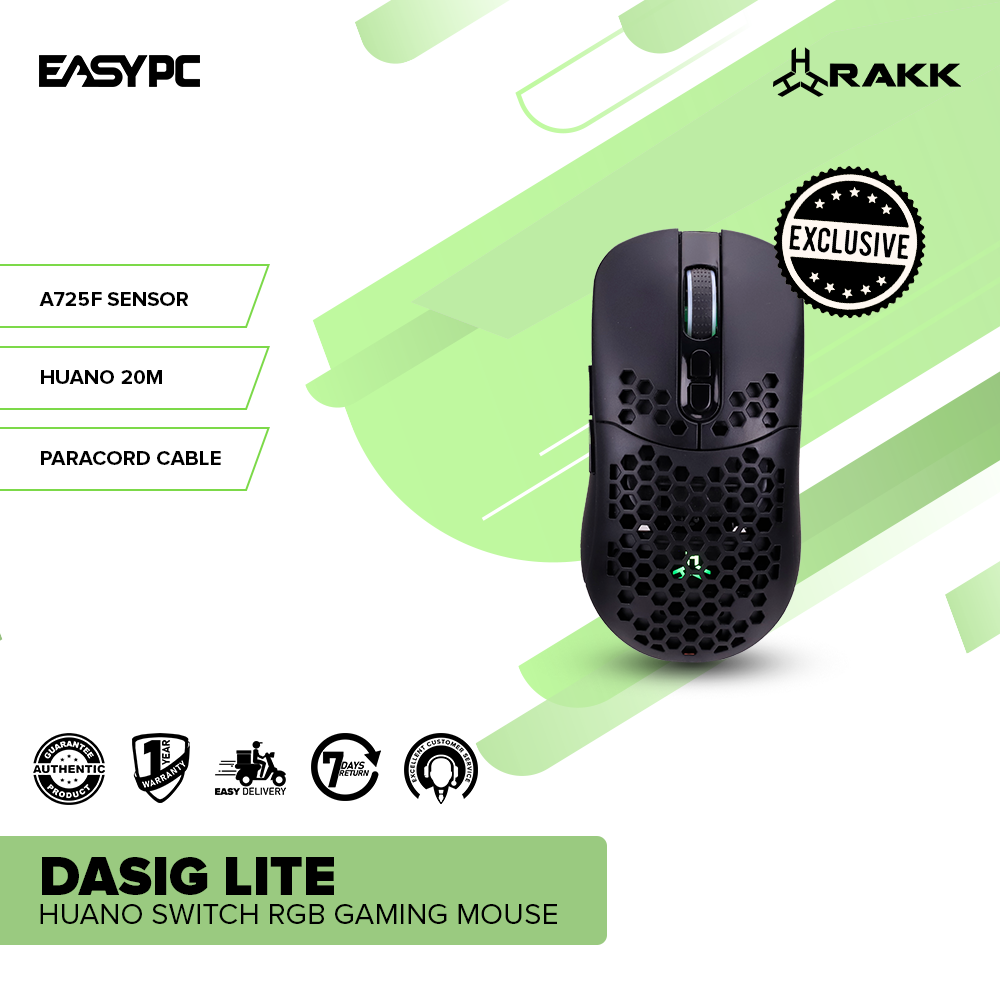 RAKK DASIG LITE Huano Switch RGB Gaming Mouse – EasyPC