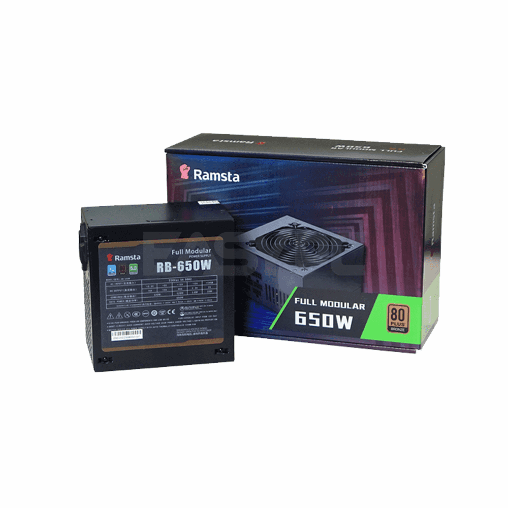 Ramsta RB650 650W 80+ Bronze Fully Modular Power Supply – EasyPC