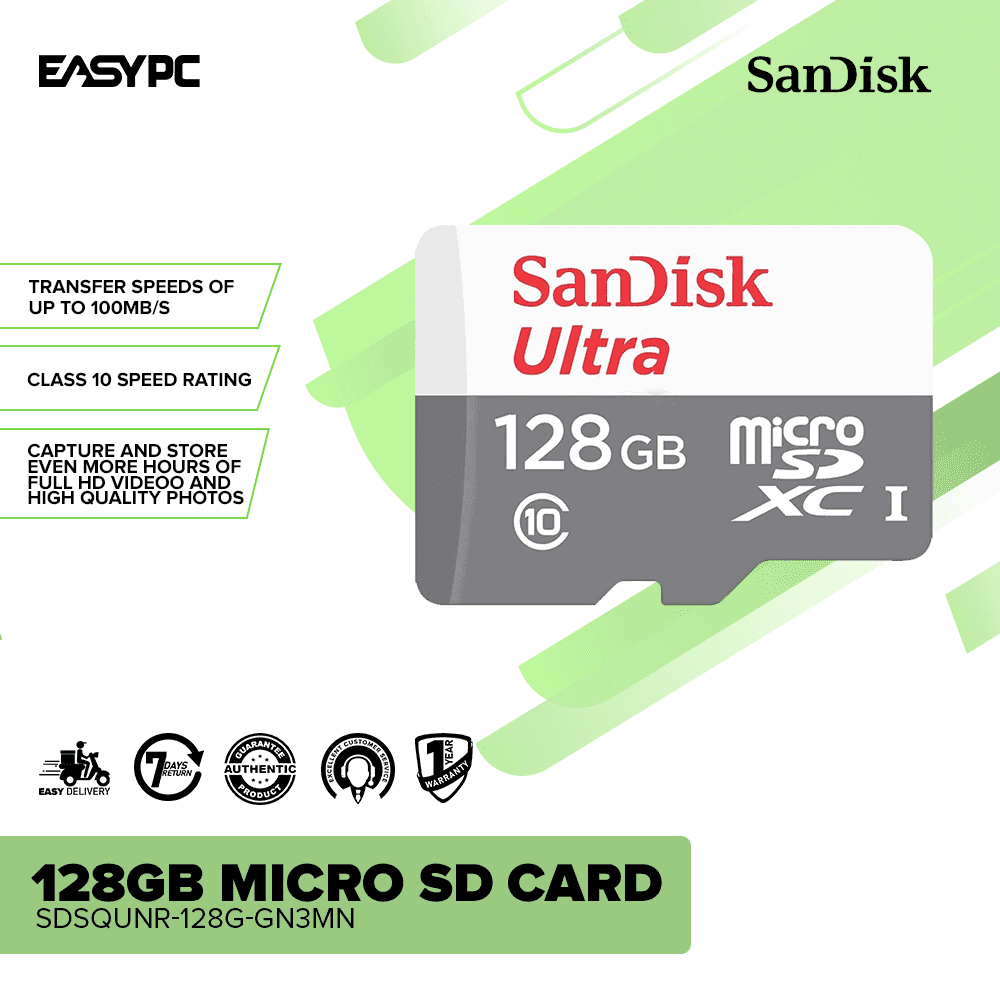 Sandisk SDSQUNR-128G-GN3MN 128GB MicroSD Card – EasyPC