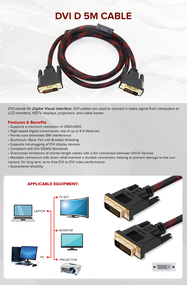 Dvi D 5m Cable – EasyPC