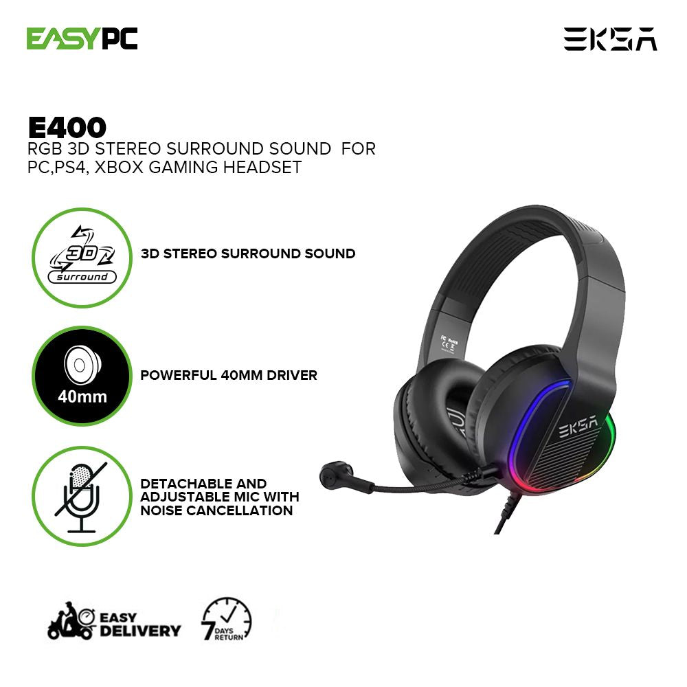 EKSA E400 3D Stereo Surround Sound for PC PS4 Xbox adjustable Mic, noi – EasyPC
