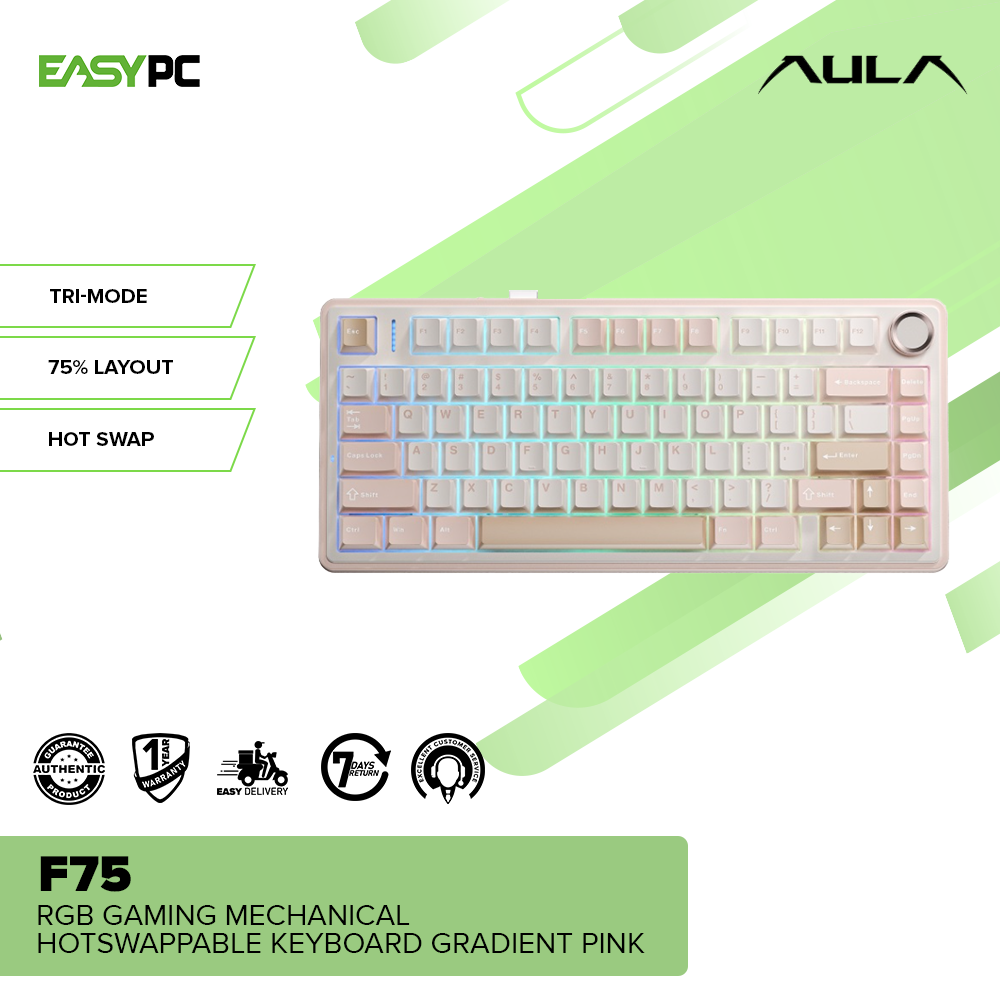 Aula F75 Gradient Gray Mechanical Gaming Keyboard – EasyPC