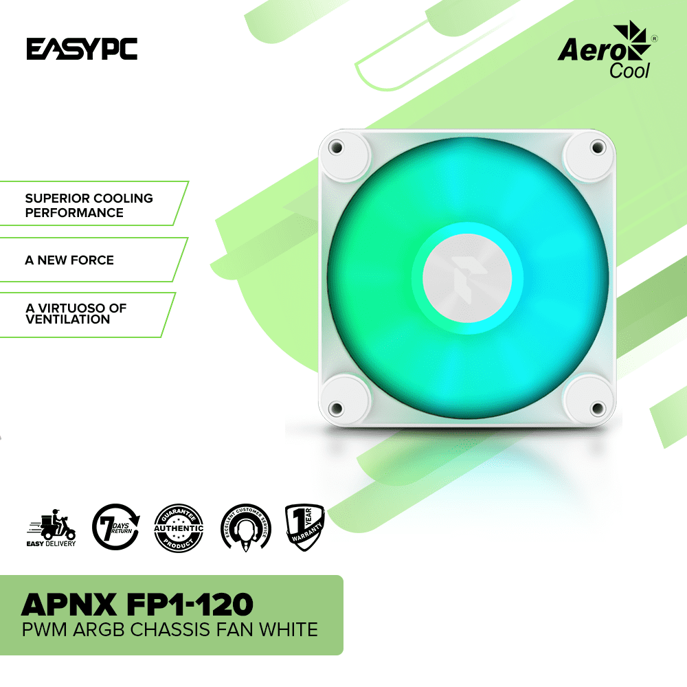 APNX FP1-120 PWM ARGB Chassis Fan White – EasyPC