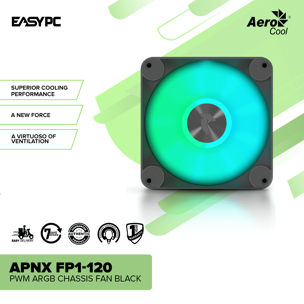 APNX FP1-120 PWM ARGB Chassis Fan Black – EasyPC