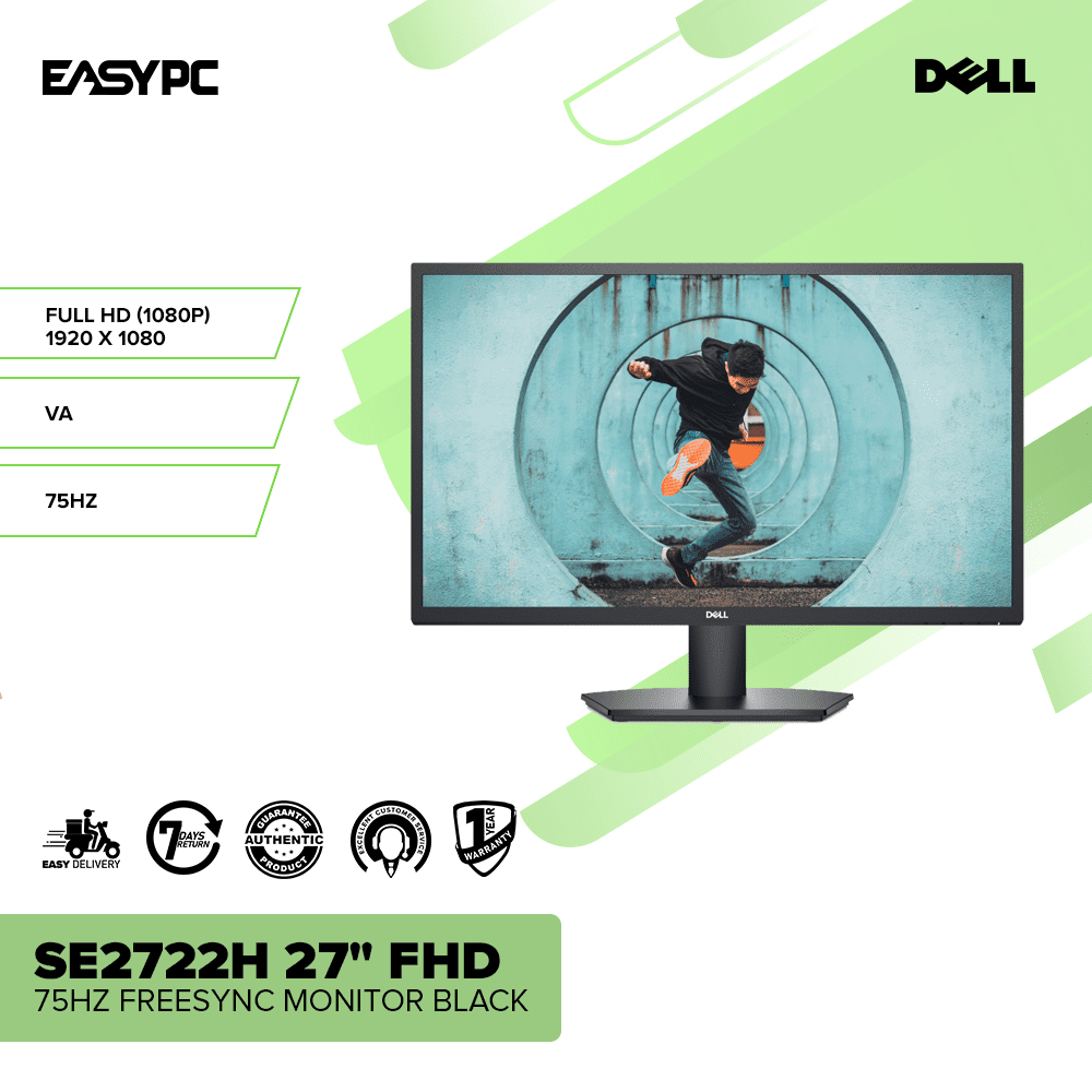 Dell SE2722H 27" FHD 75Hz FreeSync Monitor Black – EasyPC