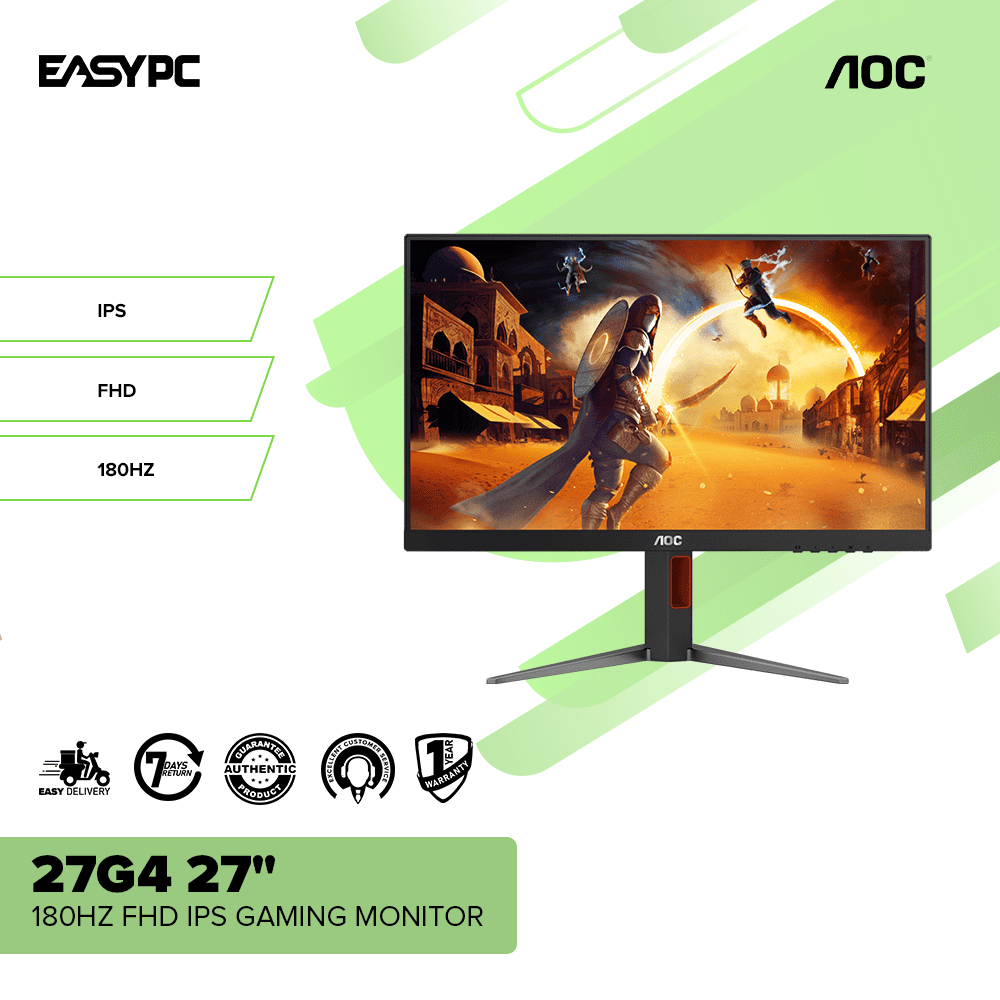 AOC 27G4 27 Inch 180Hz FHD IPS Gaming Monitor – EasyPC
