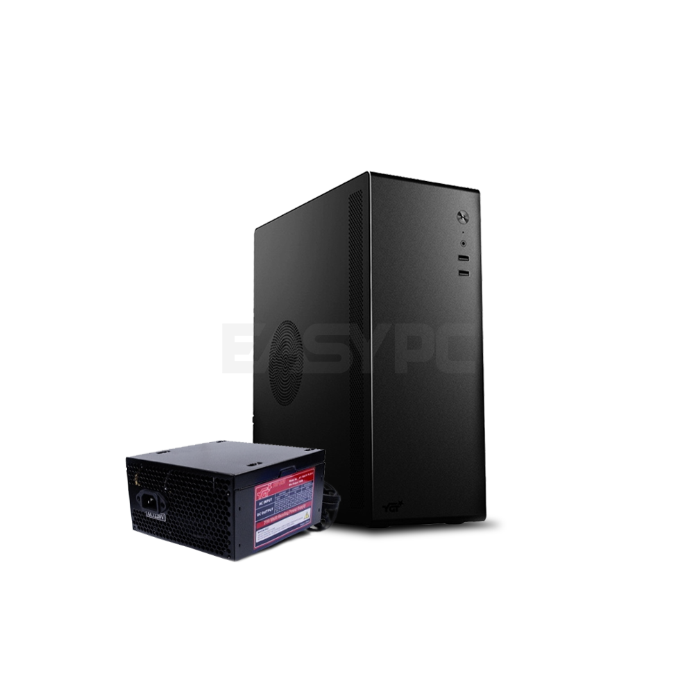 YGT V100 Micro ATX PC Case with PSU Black – EasyPC