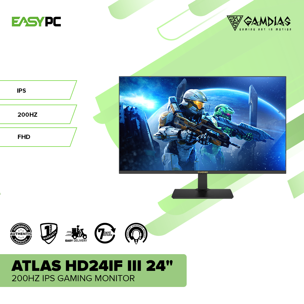 Gamdias Atlas HD24IF III 24" 200HZ IPS Gaming Monitor – EasyPC