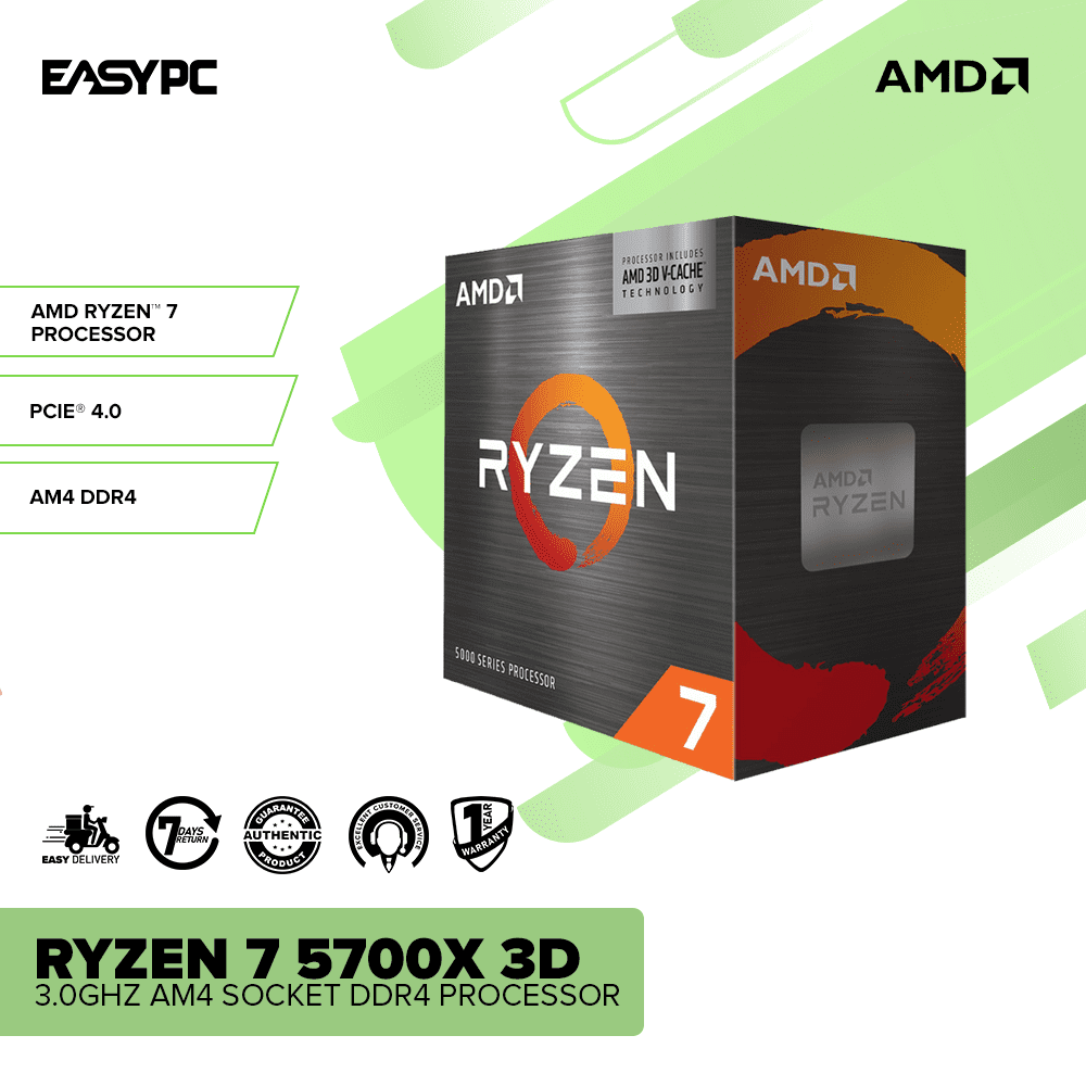 AMD Ryzen 7 5700X3D 3.0GHz AM4 Socket DDR4 Processor – EasyPC