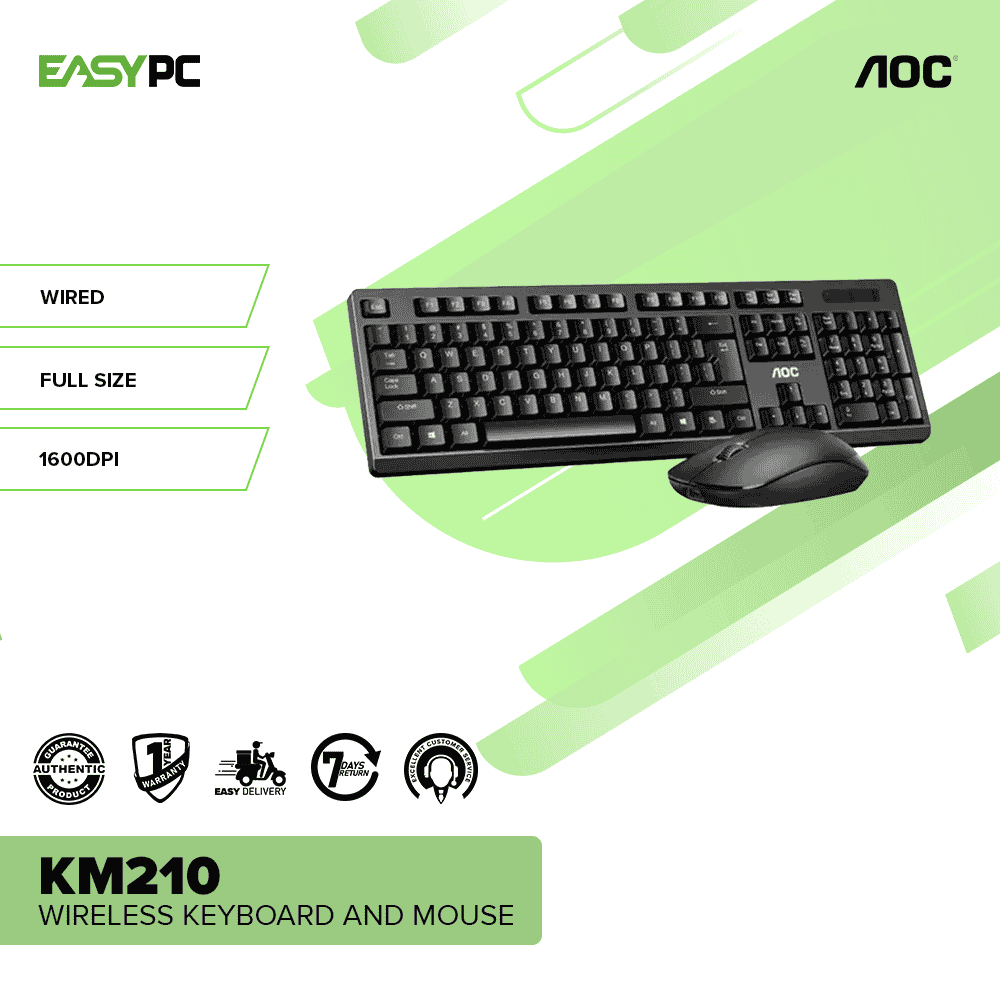 AOC KM210 Wireless Keyboard and Mouse – EasyPC