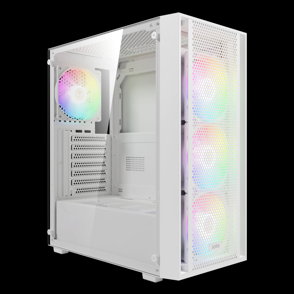 Gamdias Aura GC2 Elite V2 Mid Tower ATX Gaming PC Case White – EasyPC