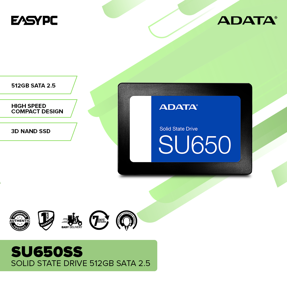 Adata SU650 Solid State Drive 512GB SATA 2.5 – EasyPC