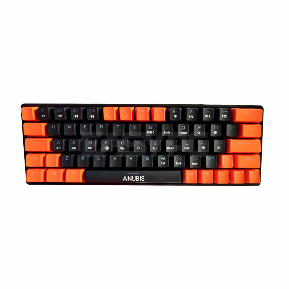 Anubis AG64 RGB Hotswappable Gaming Mechanical Keyboard Black Orange ...