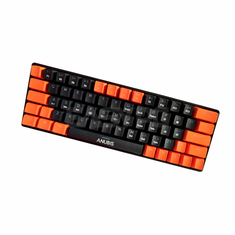 Anubis AG64 RGB Hotswappable Gaming Mechanical Keyboard Black Orange ...