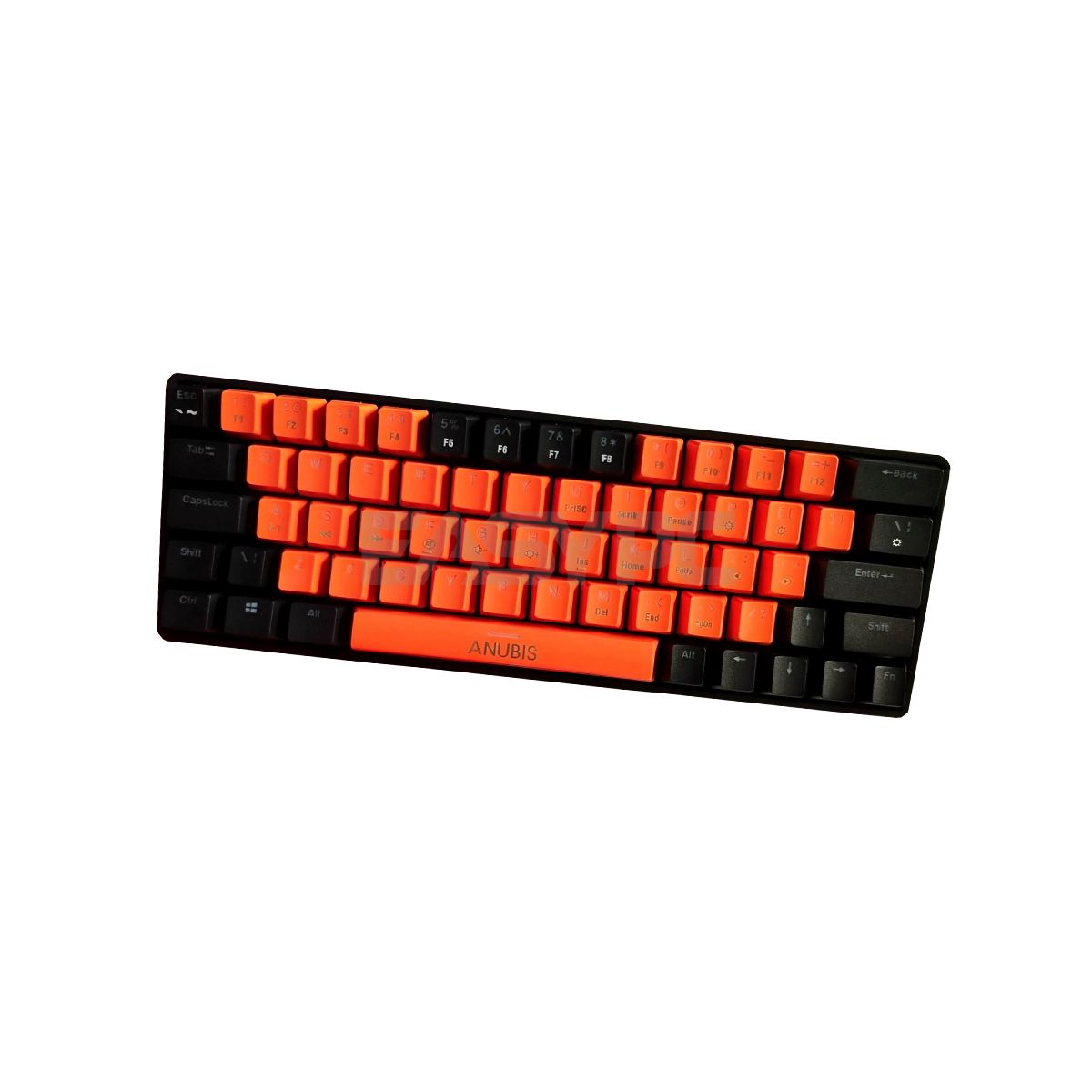 Anubis AG64 RGB Hotswappable Gaming Mechanical Keyboard Orange Black ...