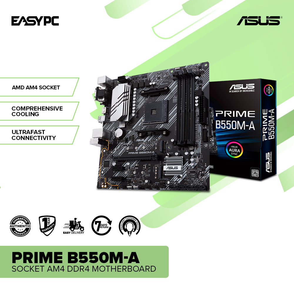 Asus Prime B550M-A Socket Am4 Ddr4 Motherboard – EasyPC