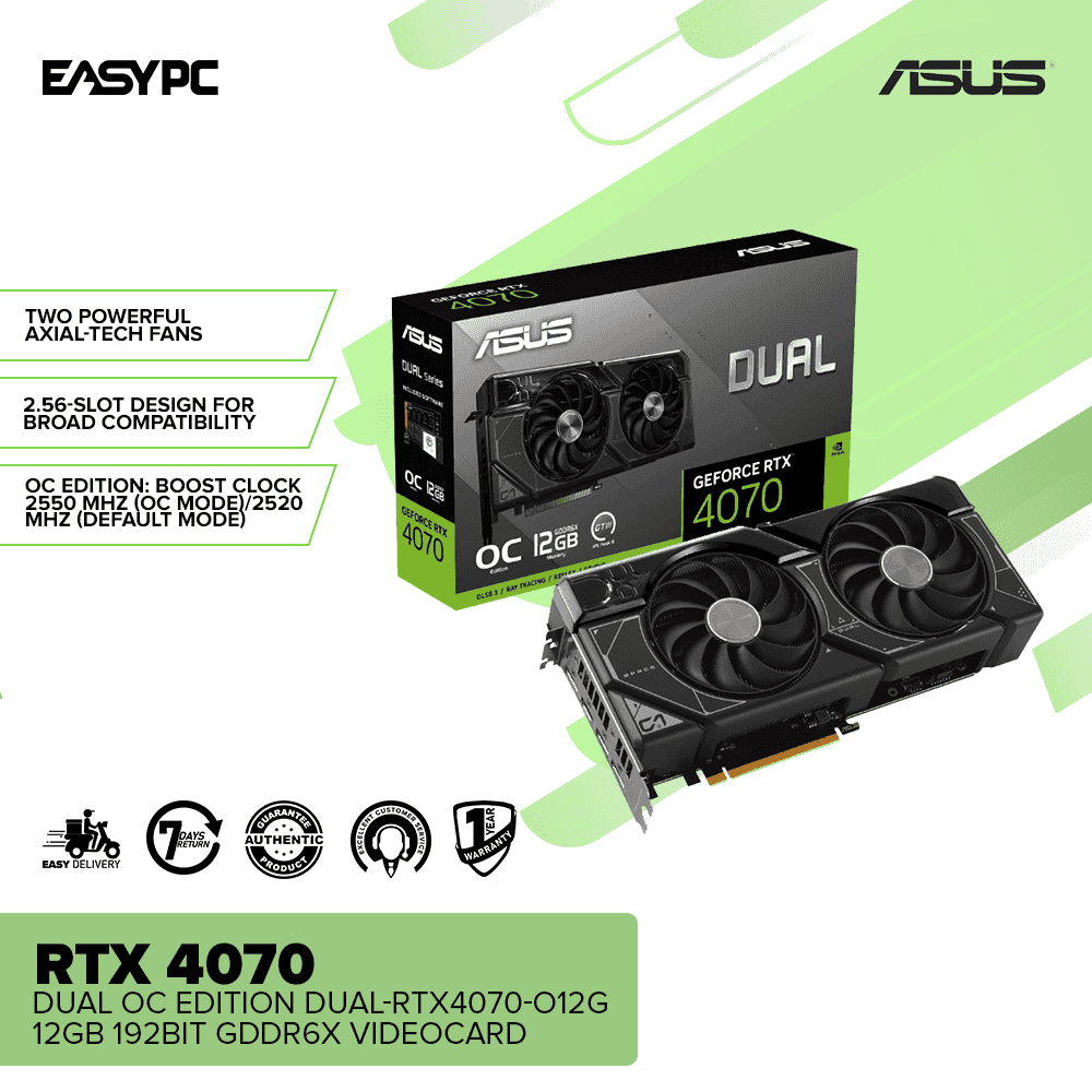 Asus NVIDIAÂ® GeForce RTXÂ™ 4070 Dual OC edition DUAL-RTX4070-O12G 12g ...