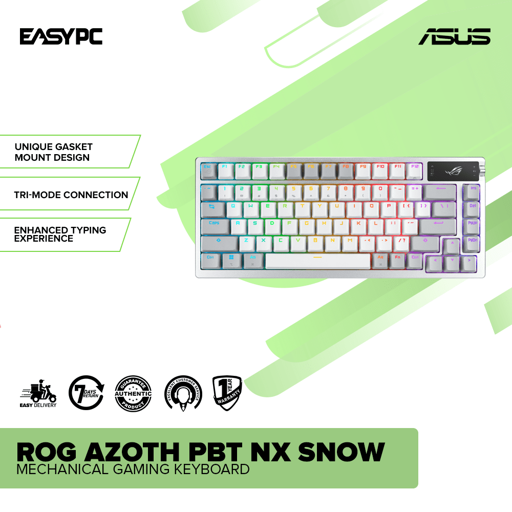 Asus ROG Azoth PBT NX Snow Mechanical Gaming Keyboard – EasyPC