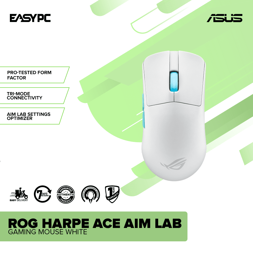 Asus ROG Harpe Ace Aim Lab Gaming Mouse White – EasyPC