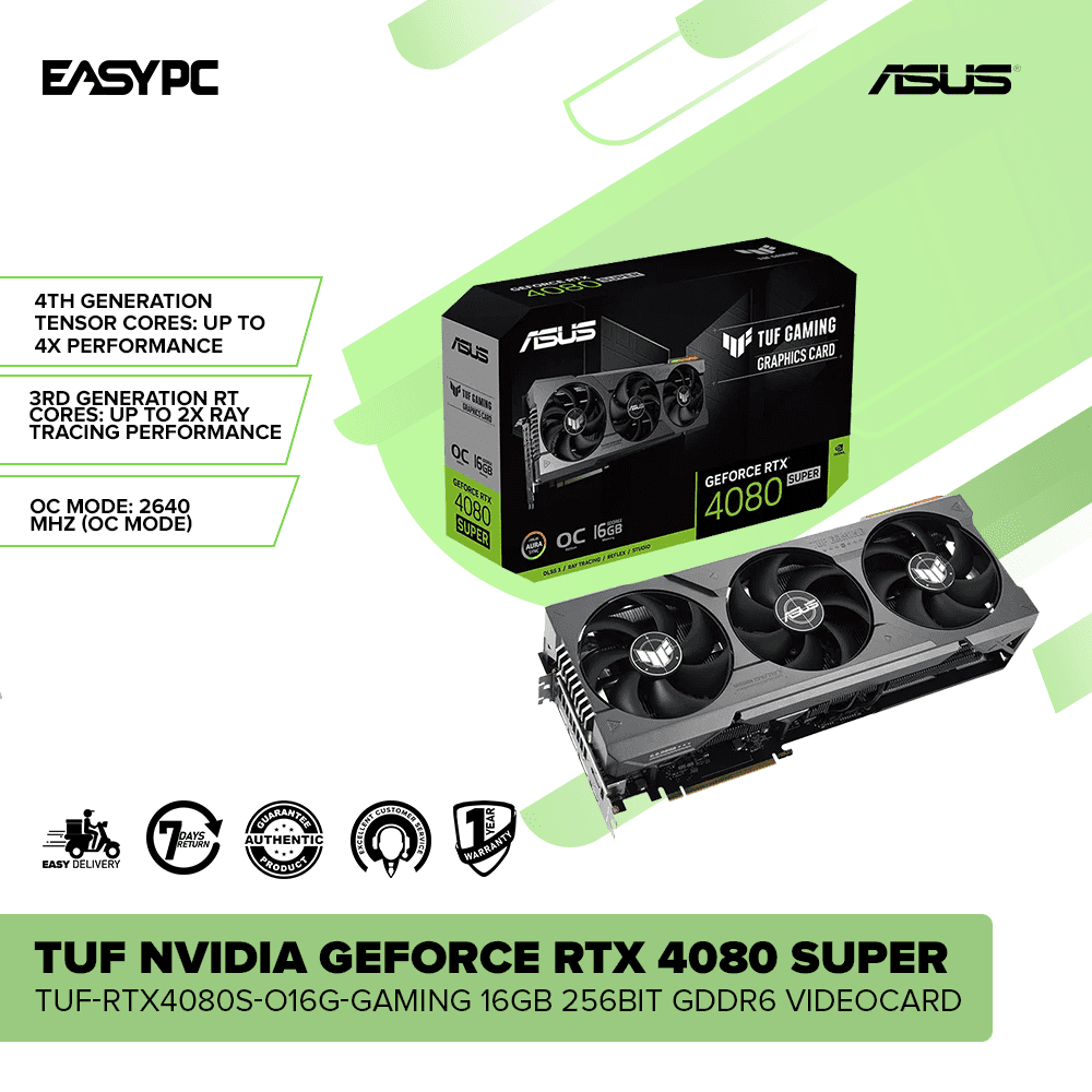 Asus TUF Nvidia Geforce RTX 4080 Super TUF-RTX4080S-O16G-GAMING 16GB 2 ...