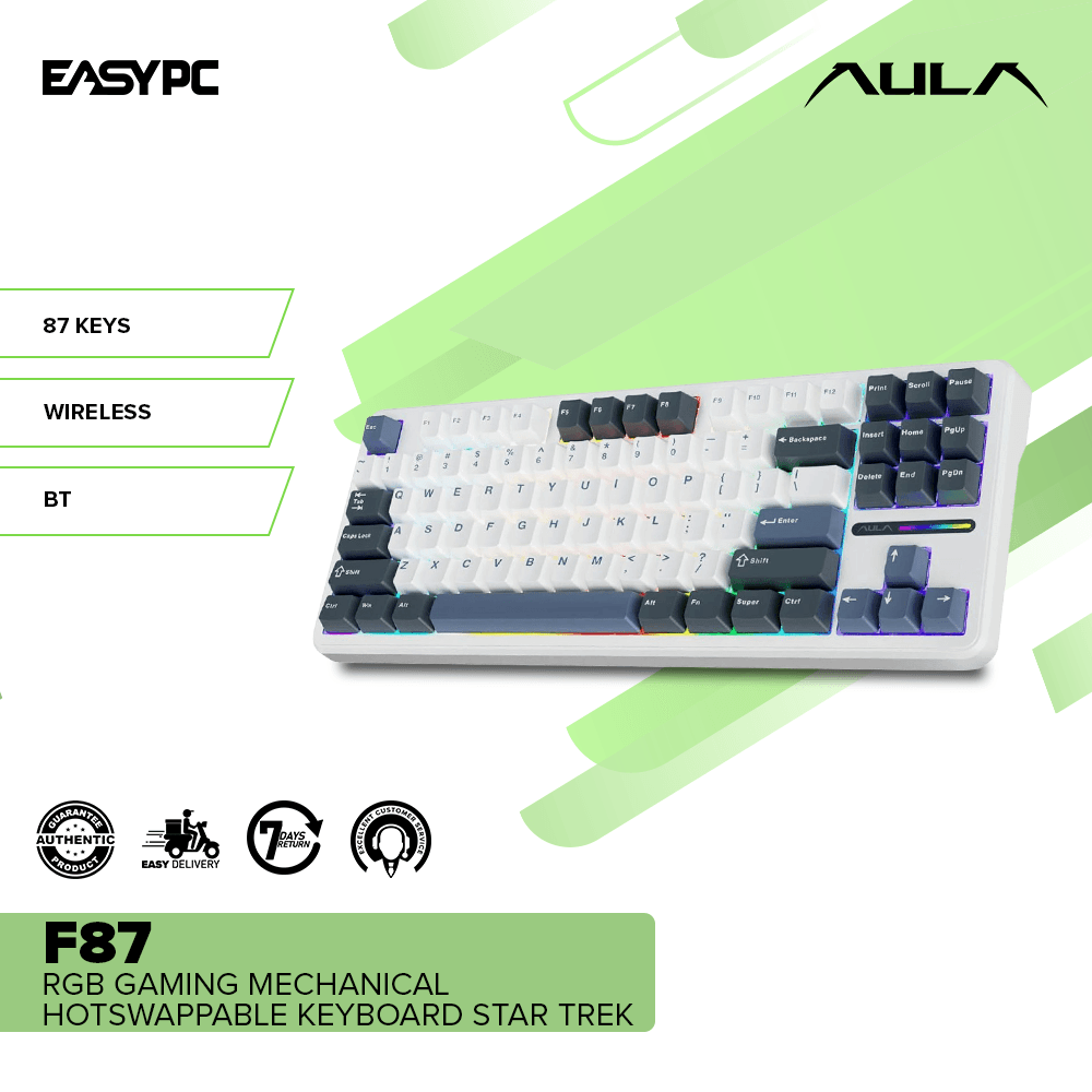 Aula F87 RGB Gaming Mechanical Hotswappable Keyboard Star Trek – EasyPC