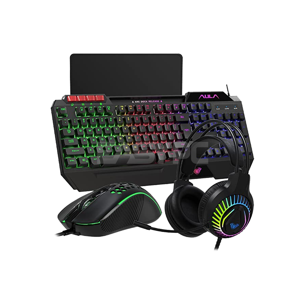 Aula T650 Wired Keyboard Mouse Headset & Mousepad Combo – EasyPC