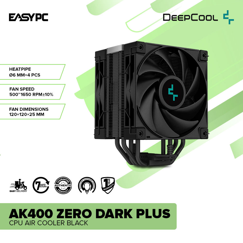 Deepcool AK400 Zero Dark Plus CPU Air Cooler Black – EasyPC