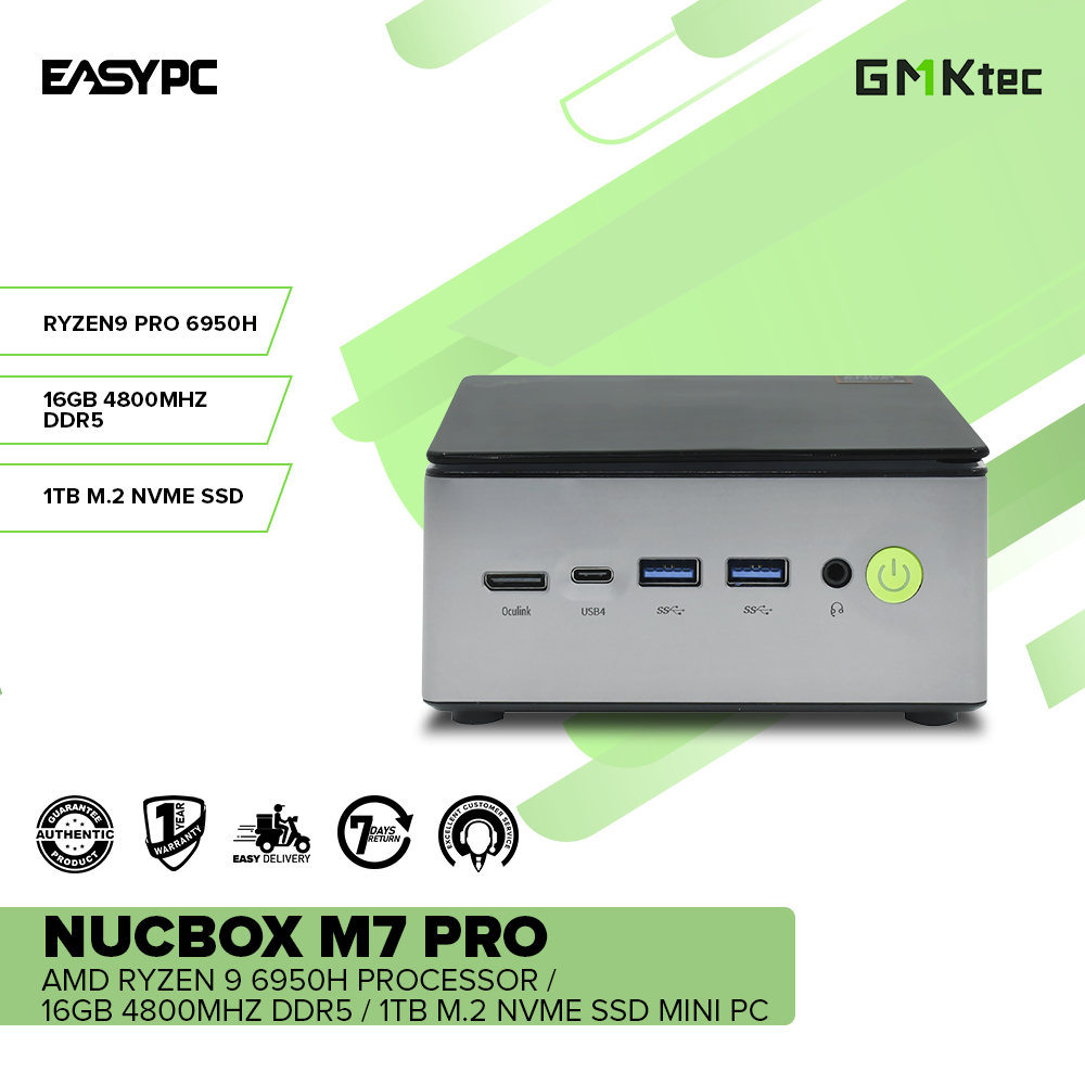 EasyPC Pocket Rocket GMKtec Nucbox M7 Pro AMD R9 6950H Processor/16GB