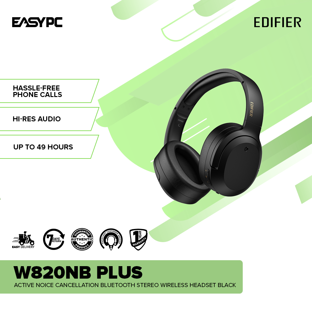 Edifier W820NB Plus Active Noise Cancellation Bluetooth Stereo Wireles ...