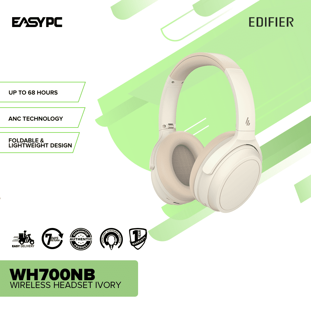 Edifier WH700NB Wireless Headset Ivory – EasyPC