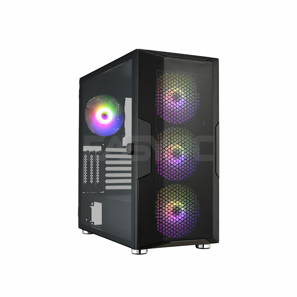 FSP CUT592 ATX Tempered Glass PC Case Black – EasyPC