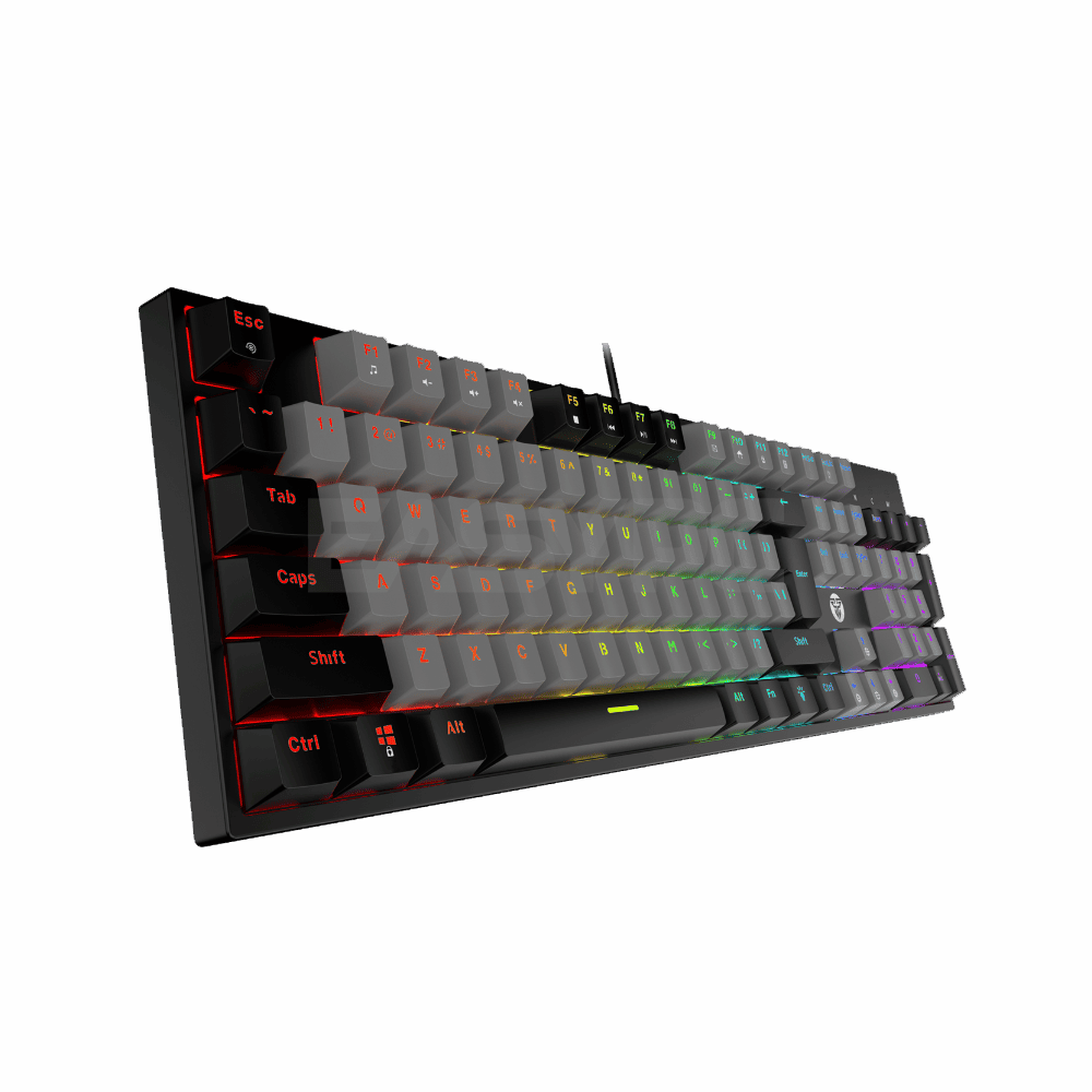 Fantech MK886 V2 ATOM104 Sumi Edition Red Switch Mechanical Keyboard G ...