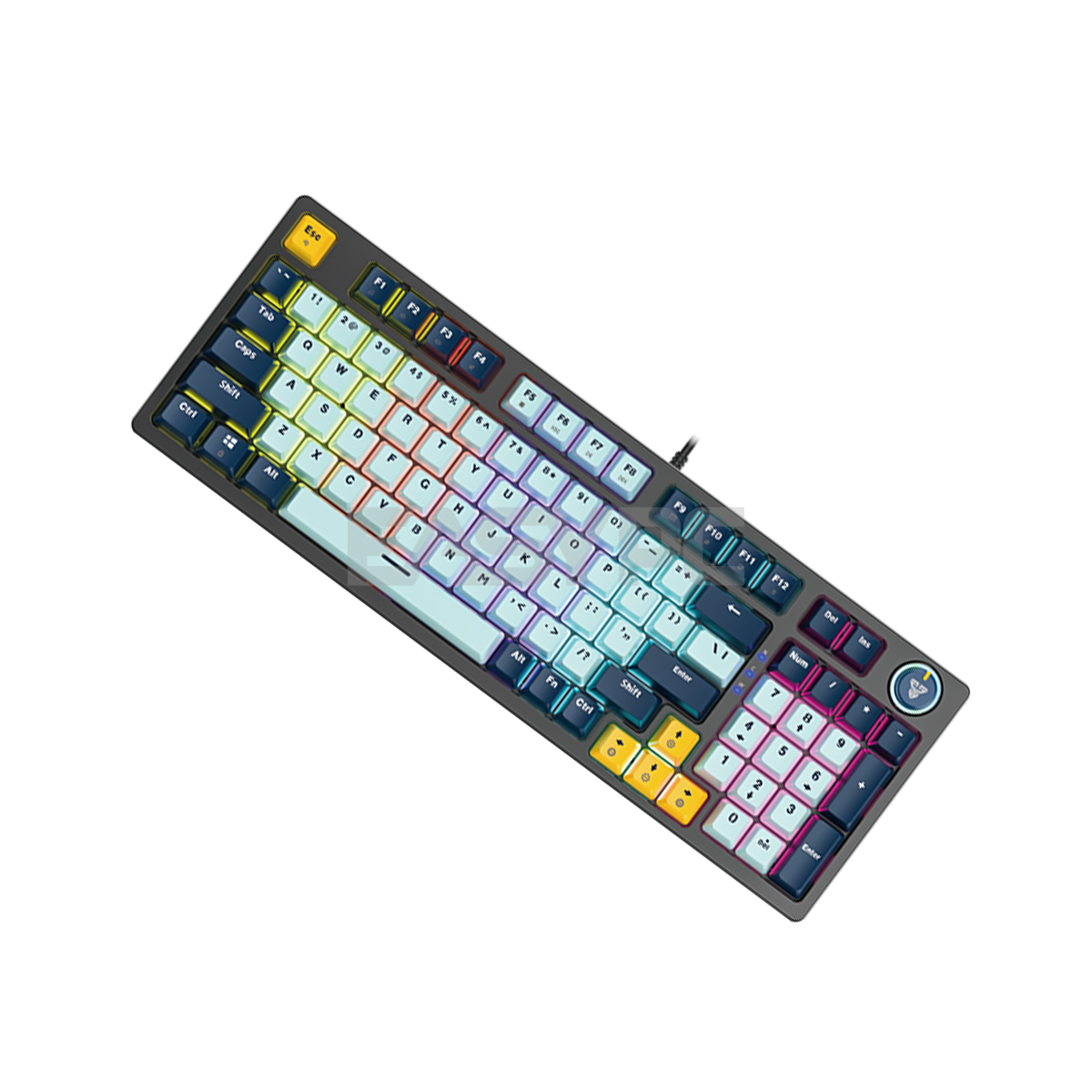 Fantech MK890 V2 Atom 96 Hot swappable 3pin Red switch Mechanical Keyb ...