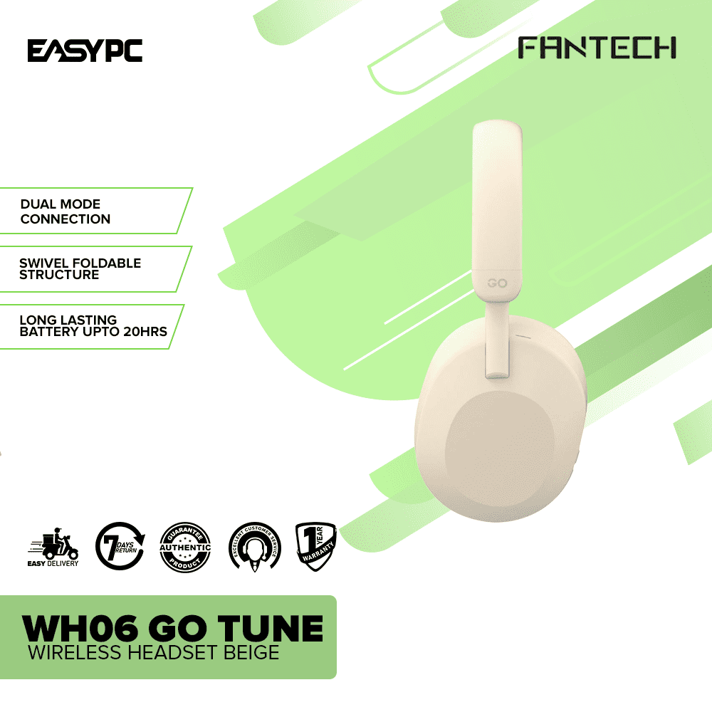 Fantech WH06 GO Tune Wireless Headset Beige – EasyPC