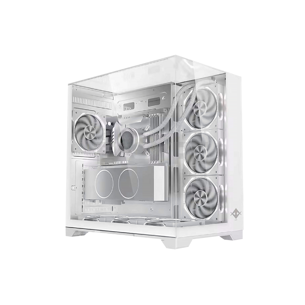 Fuzion SOVA K-412WHT with 3 RGB fan ATX Tempered Glass Gaming PC Case ...