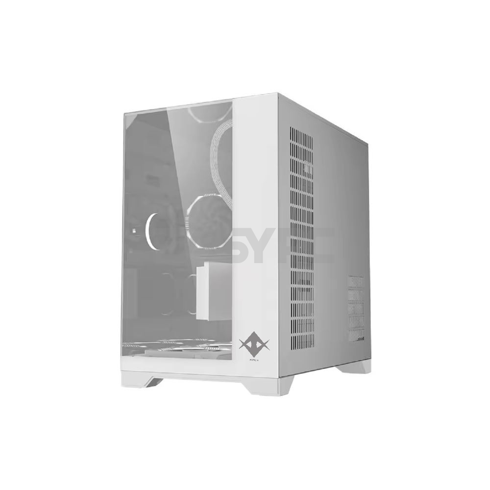 Fuzion SOVA K-412WHT with 3 RGB fan ATX Tempered Glass Gaming PC Case ...
