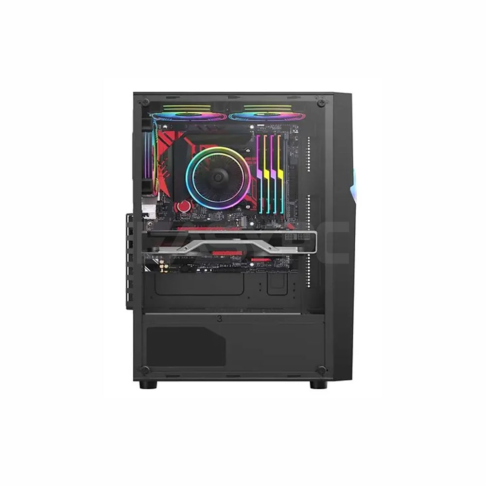 Fuzion Titan T2 ATX Tempered Glass Gaming PC Case Black – EasyPC