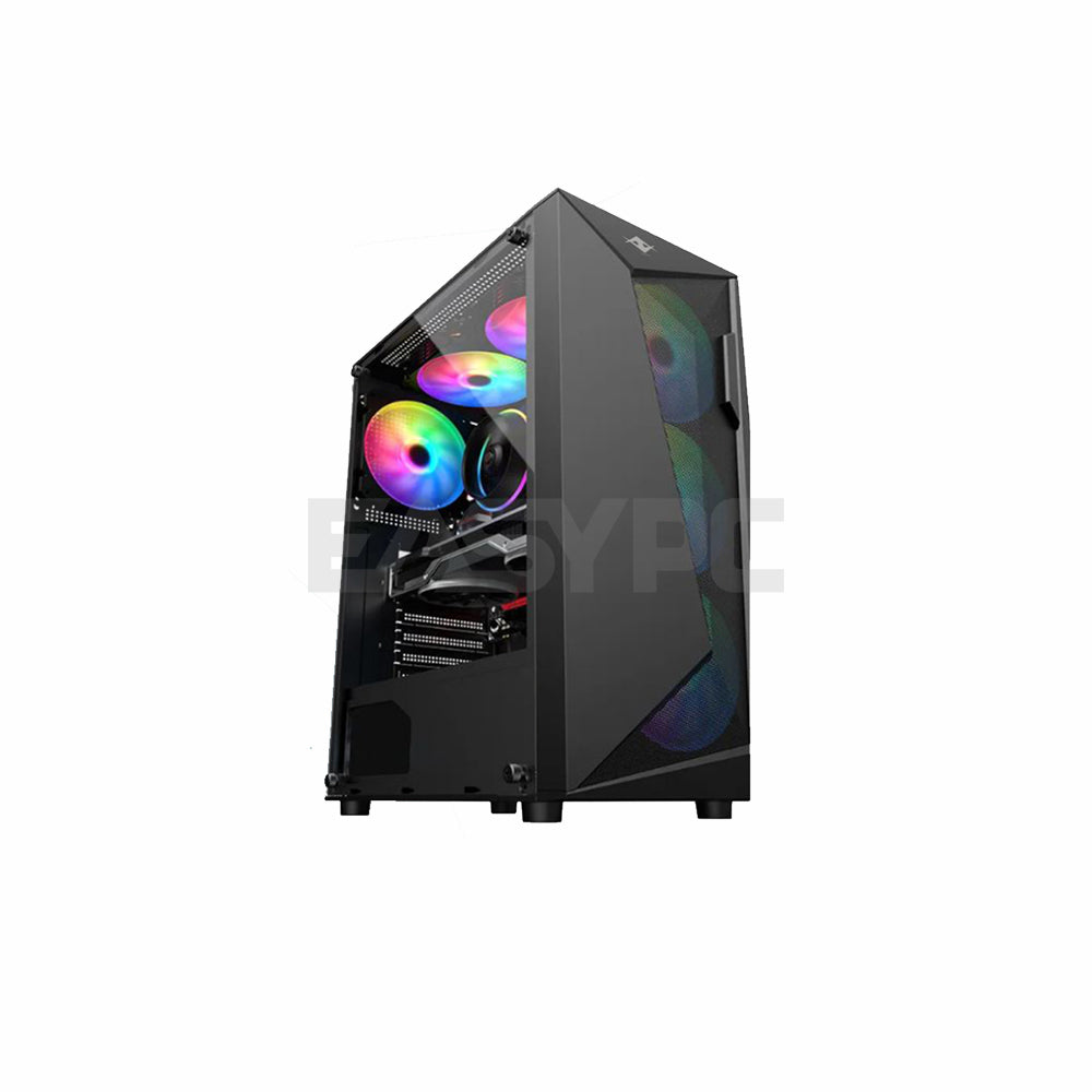 Fuzion Titan T3 ATX Tempered Glass Gaming PC Case Black – EasyPC