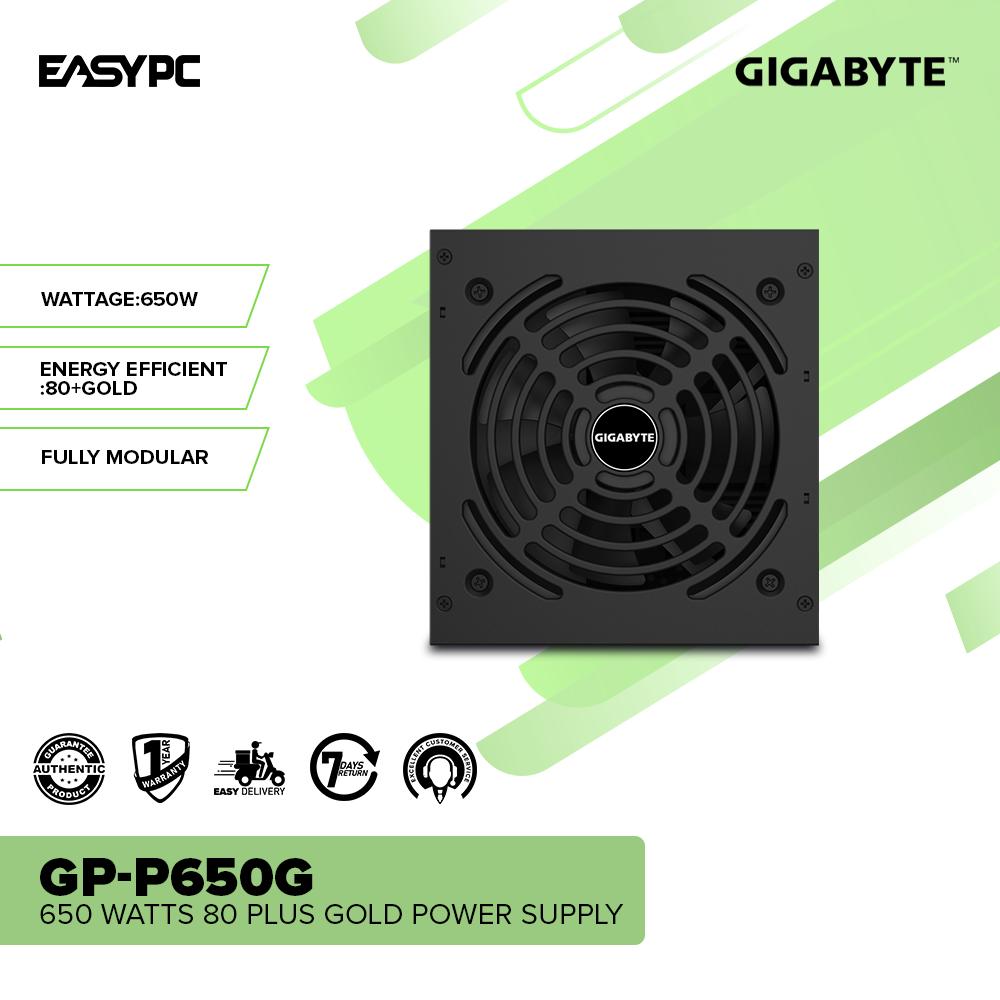 Gigabyte GP-P650G 650W 80+ Gold PSU Power Supply – EasyPC