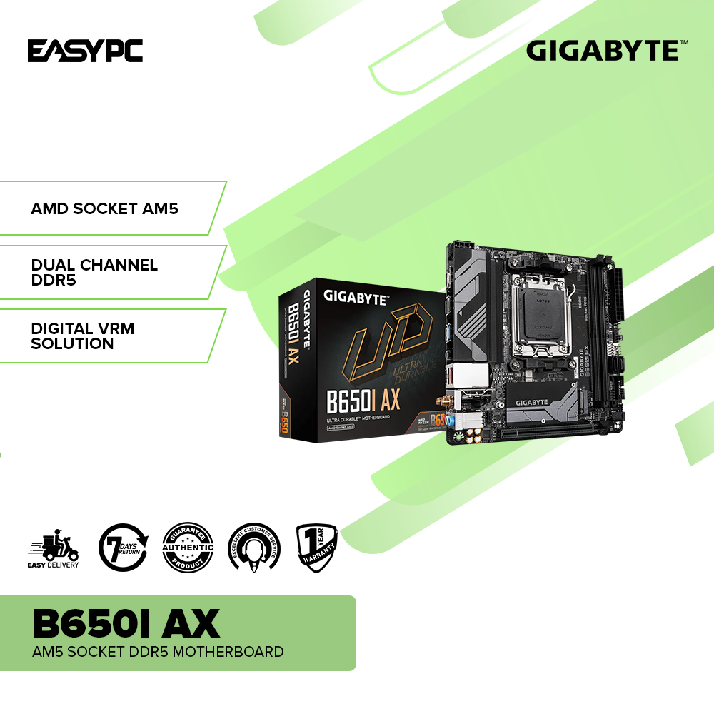Gigabyte B650I AX AM5 Socket DDR5 Motherboard – EasyPC