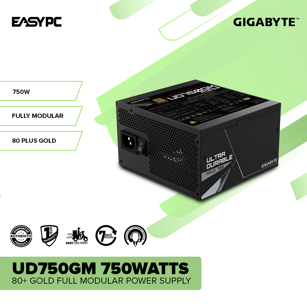 Gigabyte UD750GM 750watts 80+ Gold Full Modular Power Supply – EasyPC