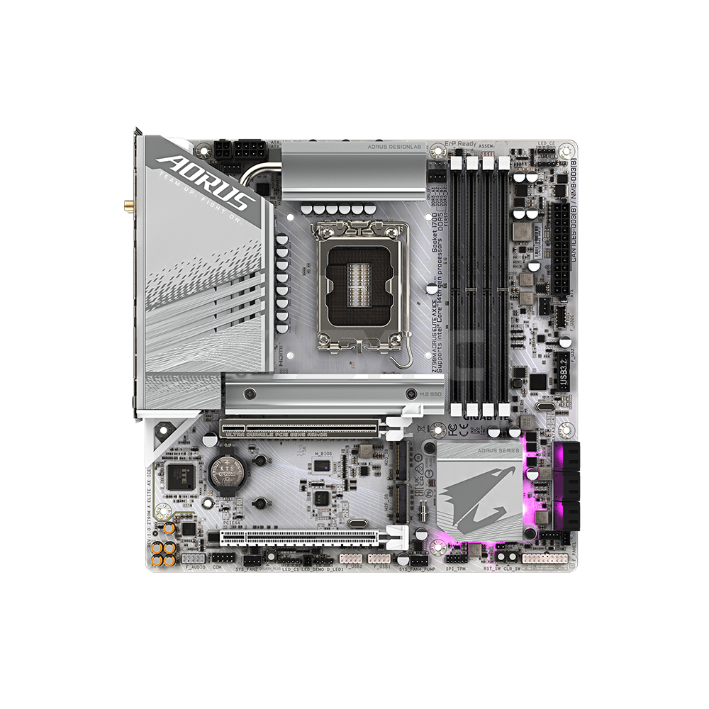 Gigabyte Z790M-A-ELITE-AX-ICE Socket LGA 1700 DDR5 Motherboard – EasyPC