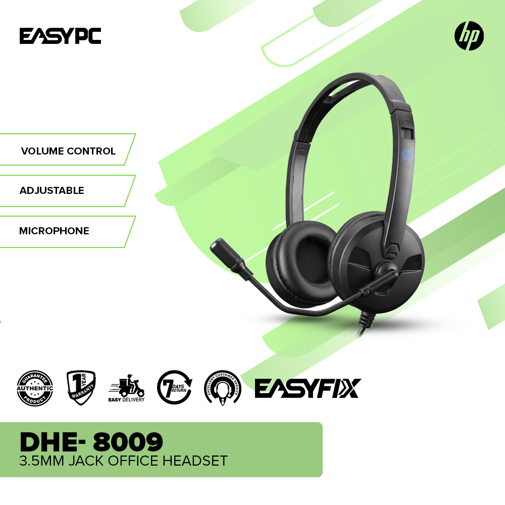 HP DHE-8009 3.5mm Jack Office Headset – EasyPC