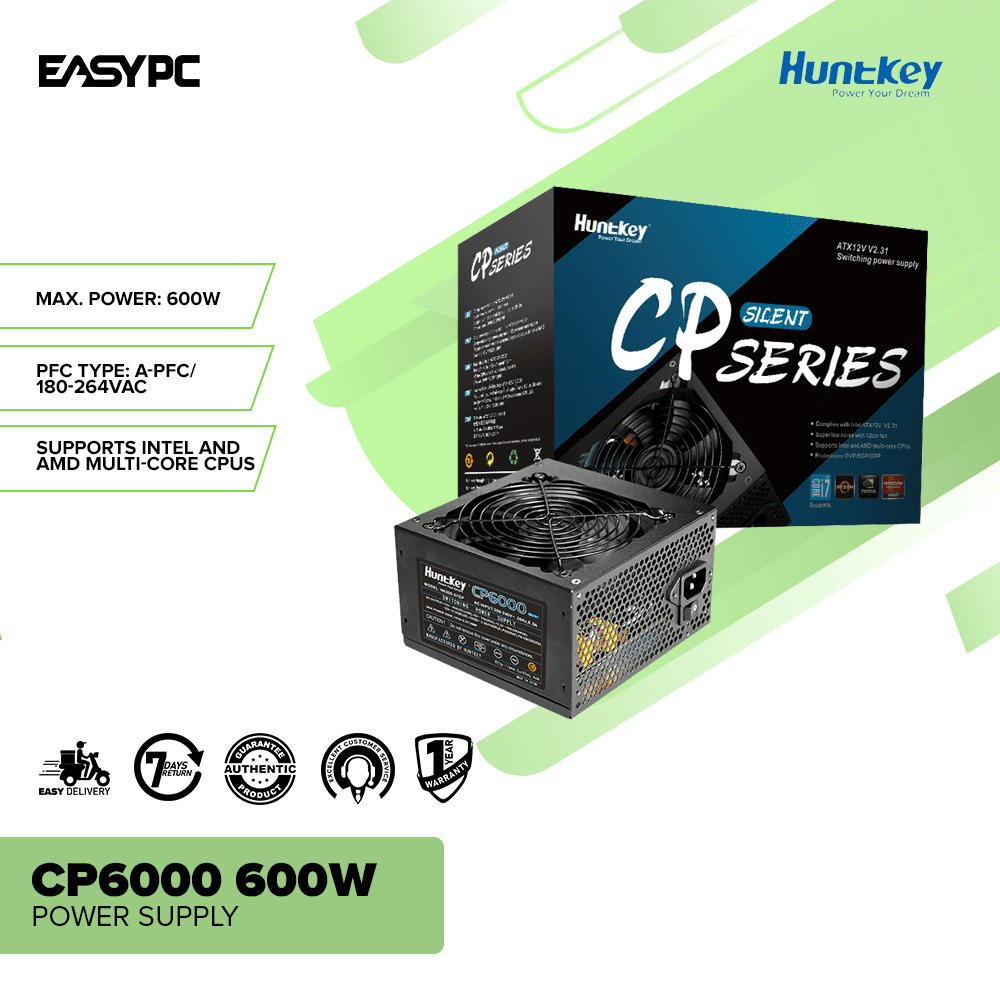 Huntkey CP6000 600w Power Supply – EasyPC