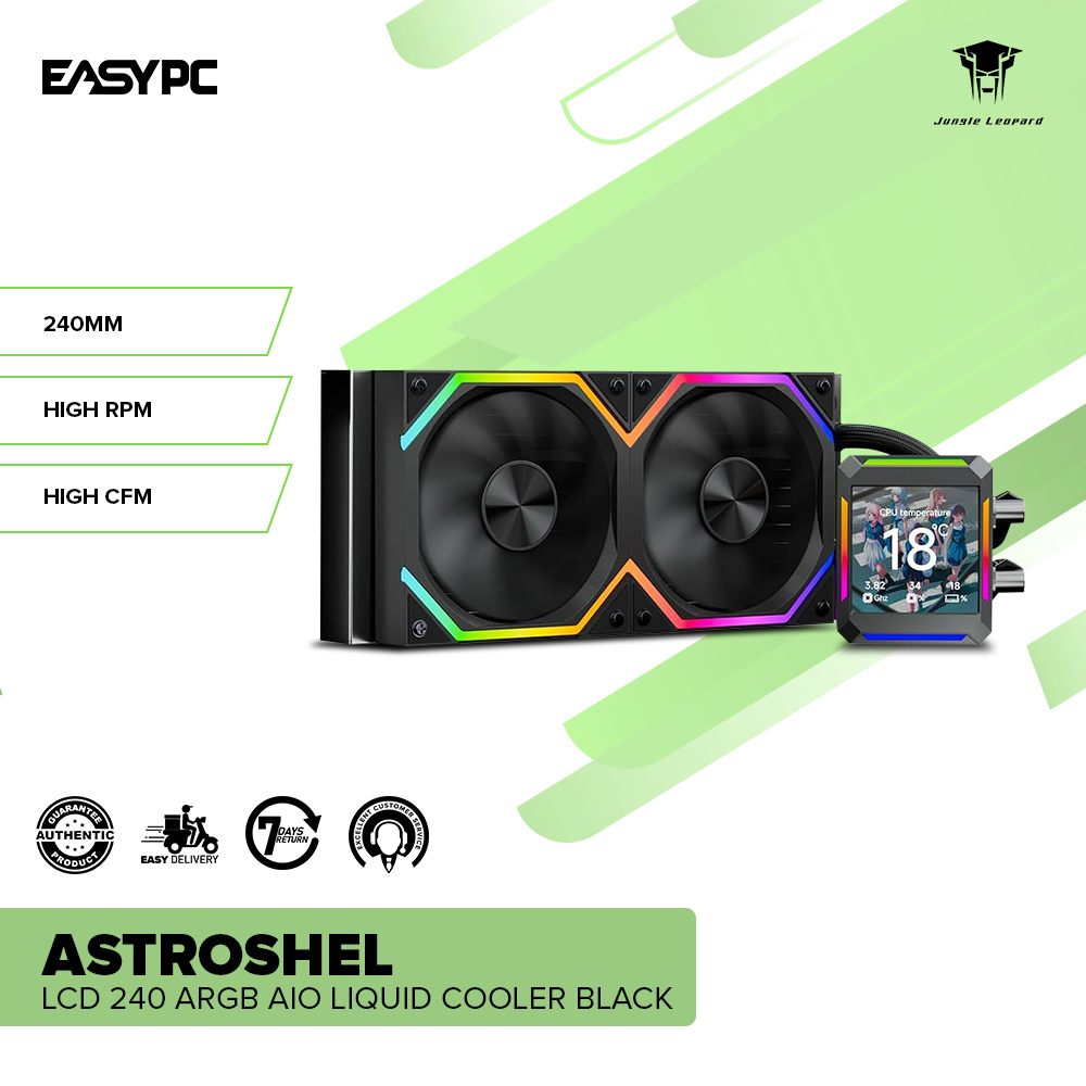Jungle Leopard Astroshel LCD 240 ARGB AIO Liquid Cooler – EasyPC